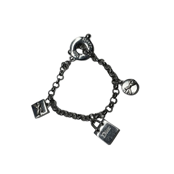 Dior | Jewelry | Dior Silver Toggle Gift Circle Bag Charmbracelet Dior ...